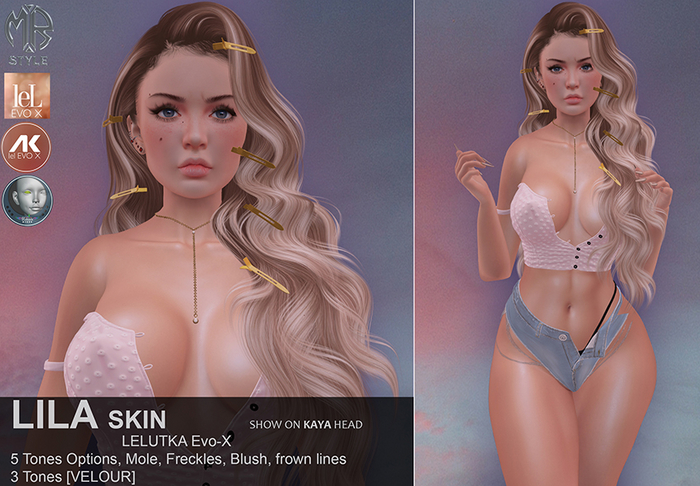 Second Life Marketplace - :: Mr Style :: Skin - Lila - [Velour] Porcelain Lelutka EvoX - Belleza ...